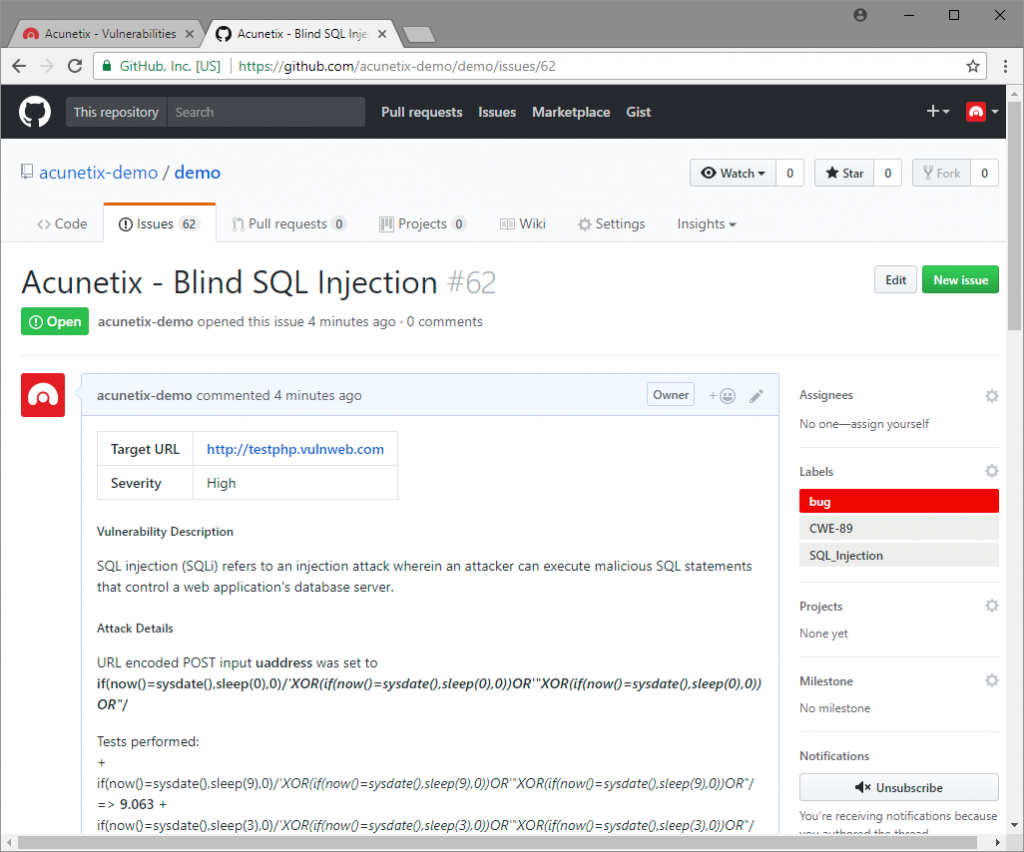 Cara Konfigurasi Acunetix Integrasi Dengan Issue Tracker - Askarasoft